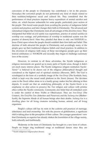 Traditional religious beliefs, practices and impacts of christianity ...