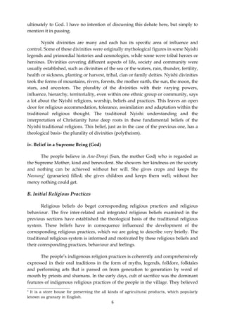 Traditional religious beliefs, practices and impacts of christianity ...