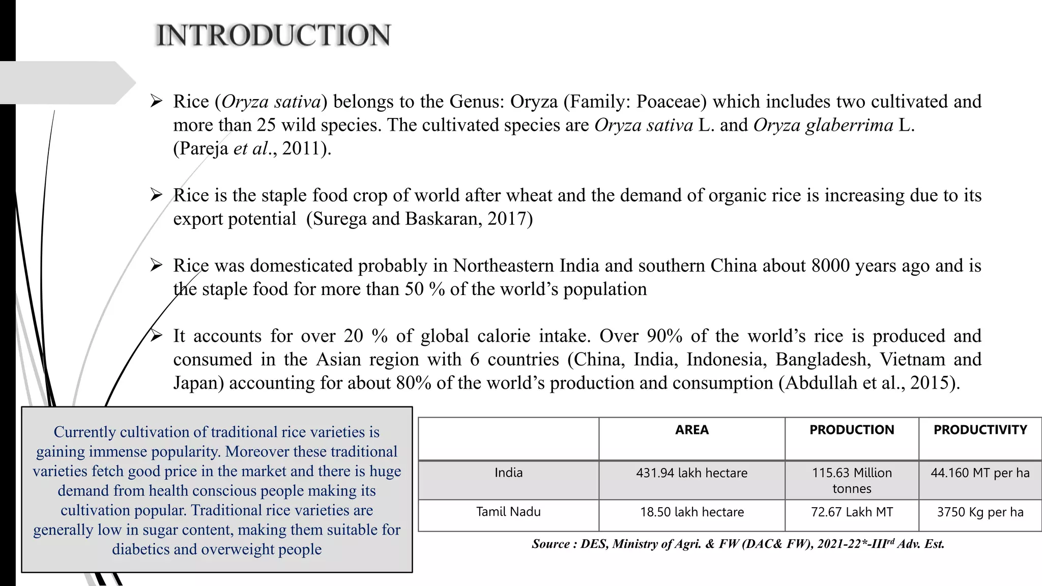 Traditional Rice Varieties In Cauvery Delta Zone Pptx