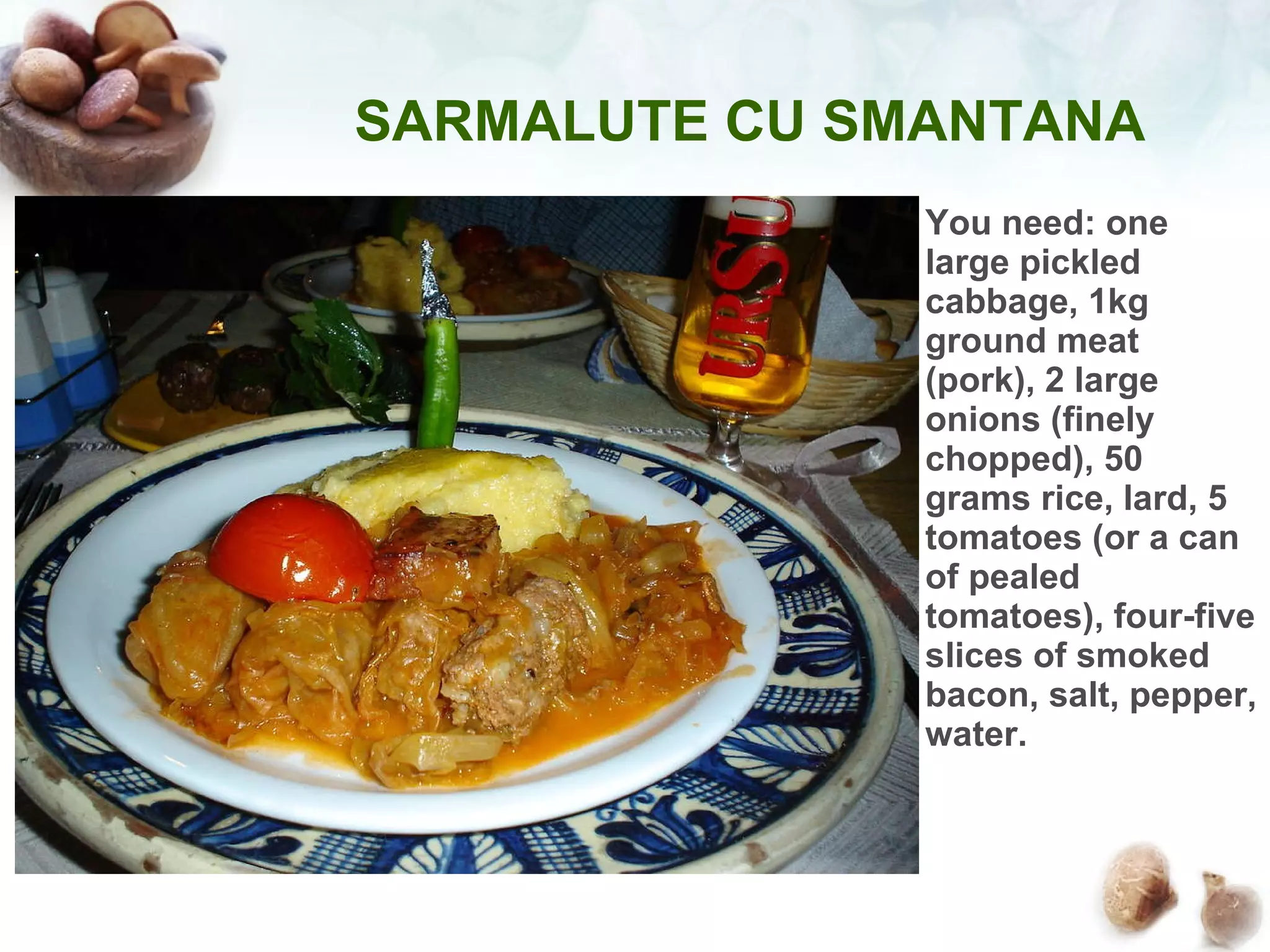 Traditional romanian food | PPT