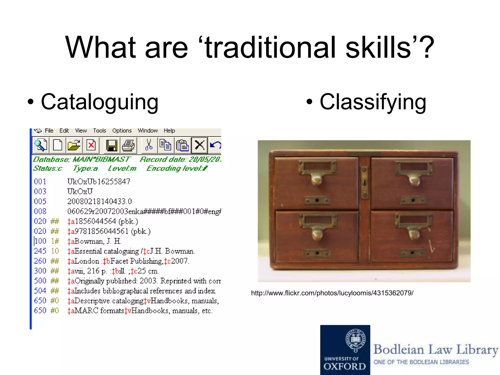 Traditional skills in a changing world | PPTX