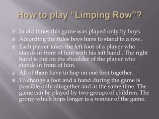 Traditional sports and games lit | PPTX