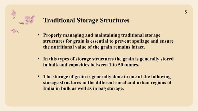 Traditional Storage structures in India and Tamilnadu | PPT
