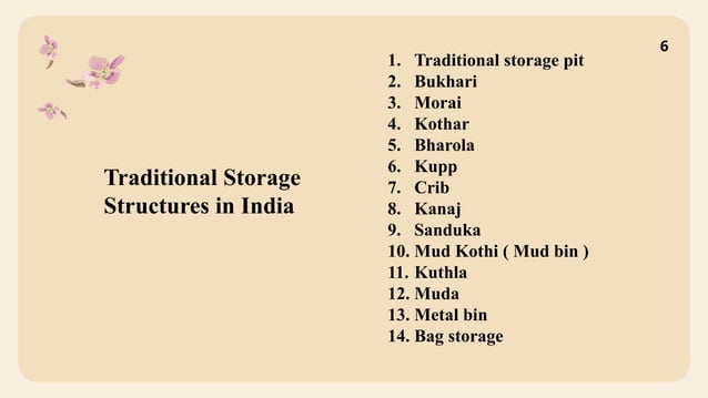Traditional Storage structures in India and Tamilnadu | PPT