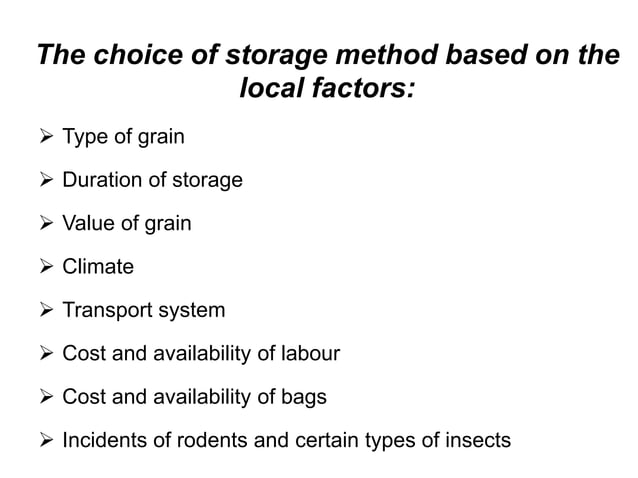 Traditional storage structures | PPTX | Agriculture | Industries