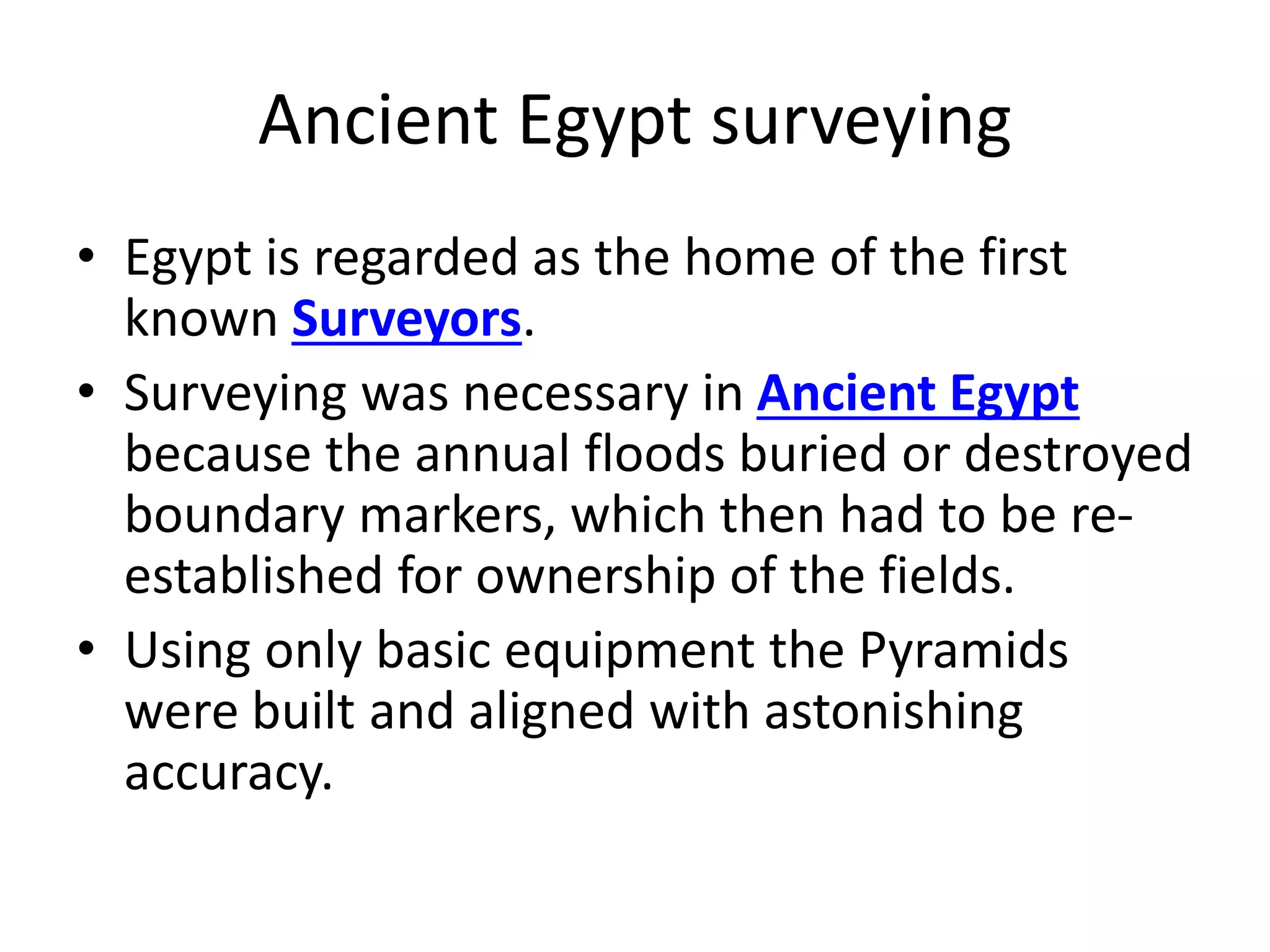 Traditional surveying techniques (introduction to civil engineering) | PPTX