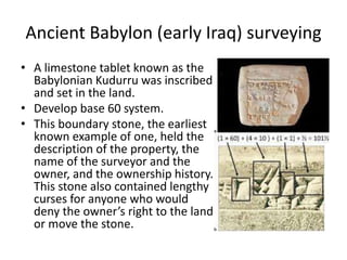 Traditional surveying techniques (introduction to civil engineering) | PPTX