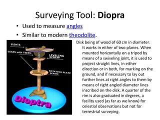 Traditional surveying techniques (introduction to civil engineering) | PPTX