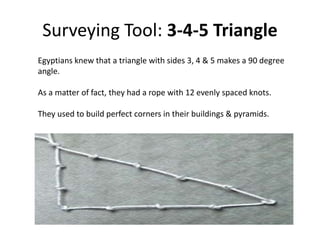 Traditional surveying techniques (introduction to civil engineering) | PPTX