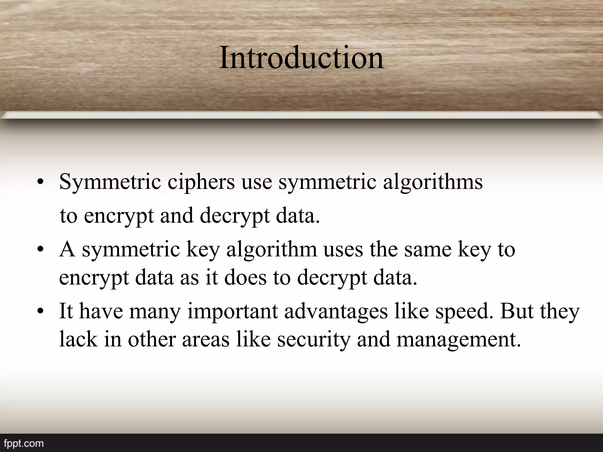Traditional symmetric-key cipher | PPT