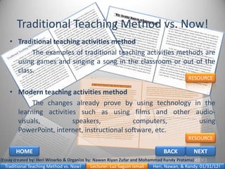Traditional Teaching Method vs Now | PPSX