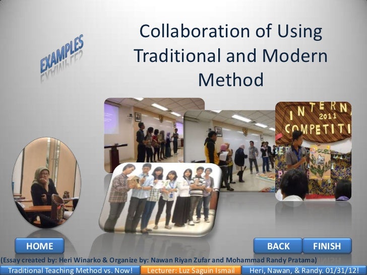Traditional Teaching Method vs Now