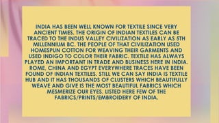 Traditional Textiles of India pdf ( DESIGN ) | PDF