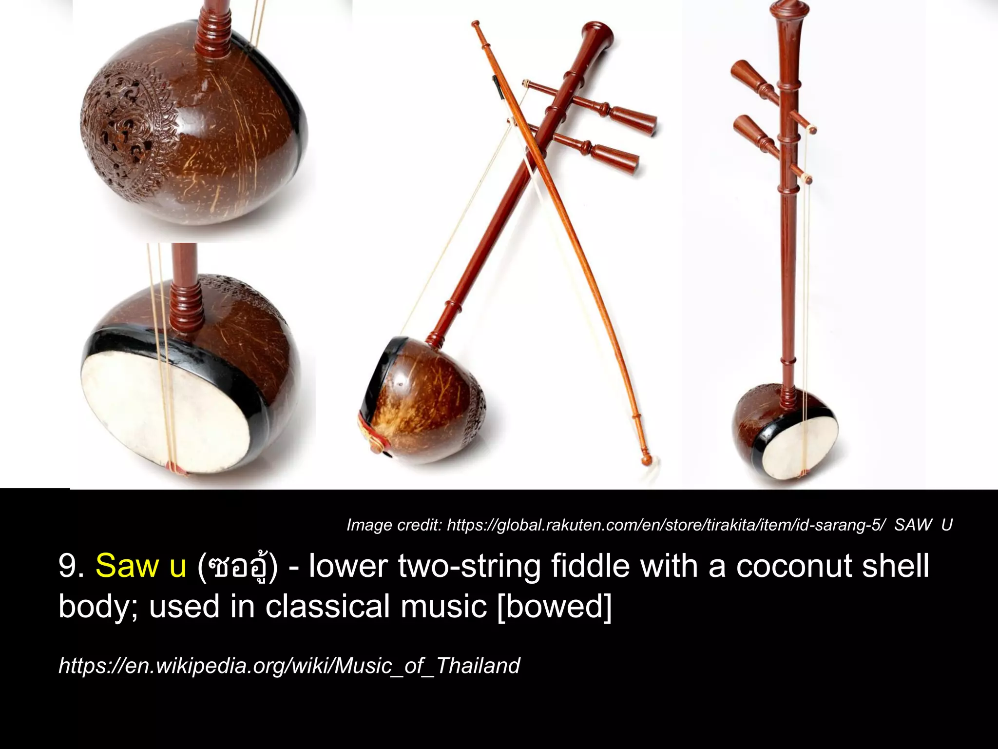 Traditional Thai Musical Instruments (1/ 2) | PDF