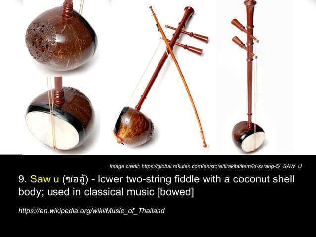 Traditional Thai Musical Instruments (1/ 2) | PDF