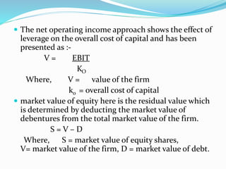 Traditional theory of capital structure | PPTX