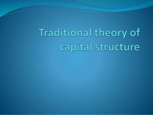 traditional-theory-of-capital-structure