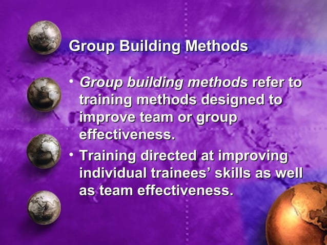 Traditional training methods | PPT | Business | Business and Finance