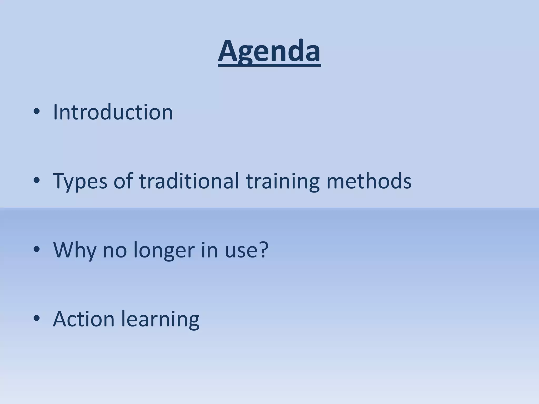 Traditional Training Methods | PPTX