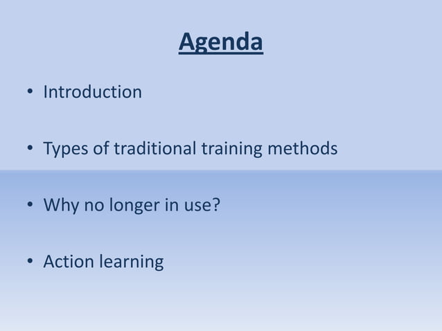 Traditional Training Methods | PPTX