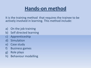 Traditional Training Methods | PPTX