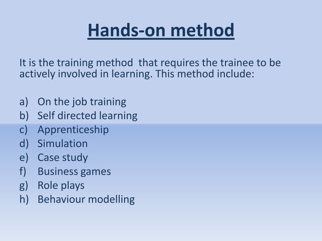 Traditional Training Methods | PPTX