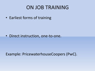 Traditional Training Methods | PPTX