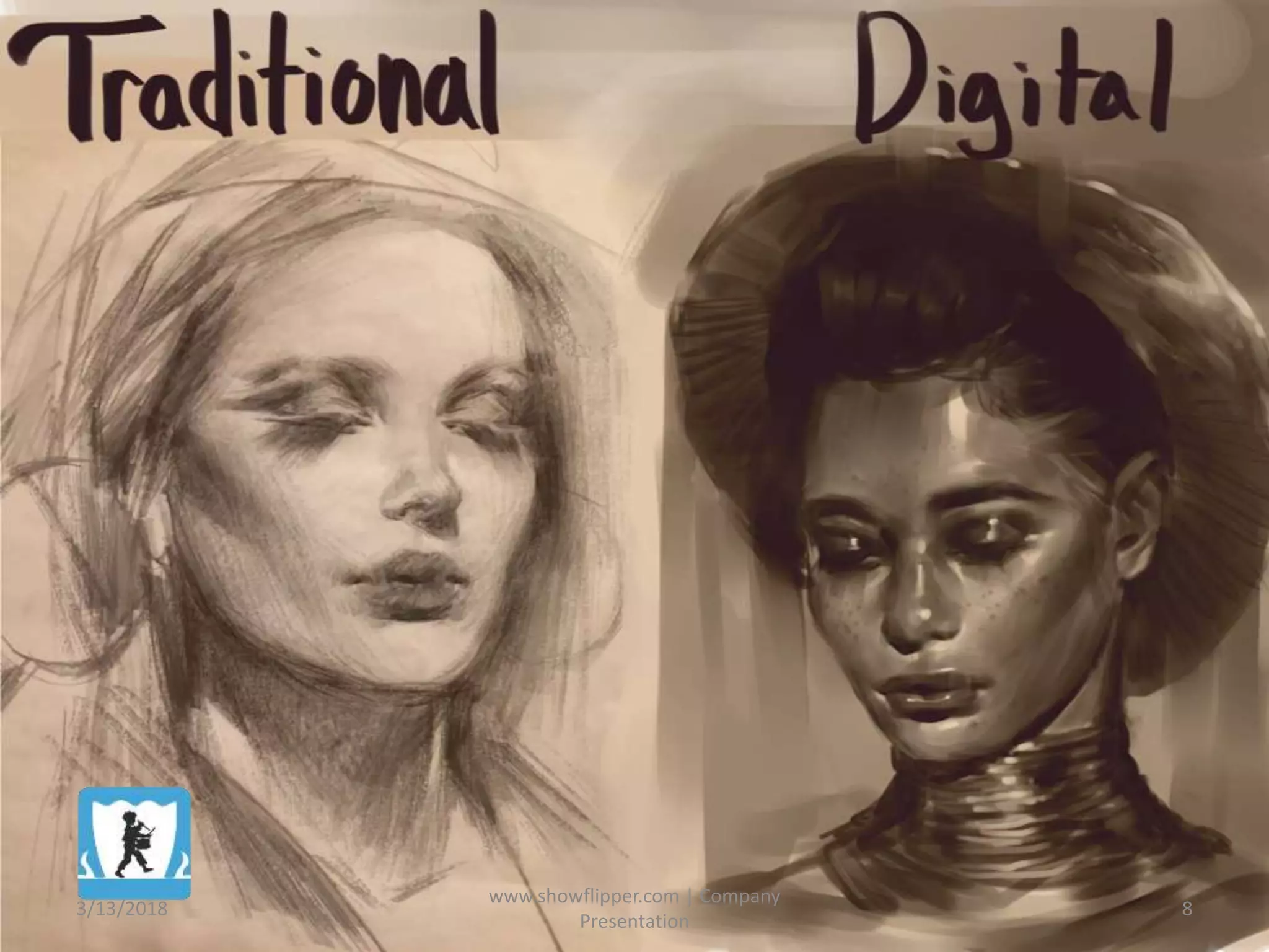 Traditional vs digital art-ShowFlipper | PPTX