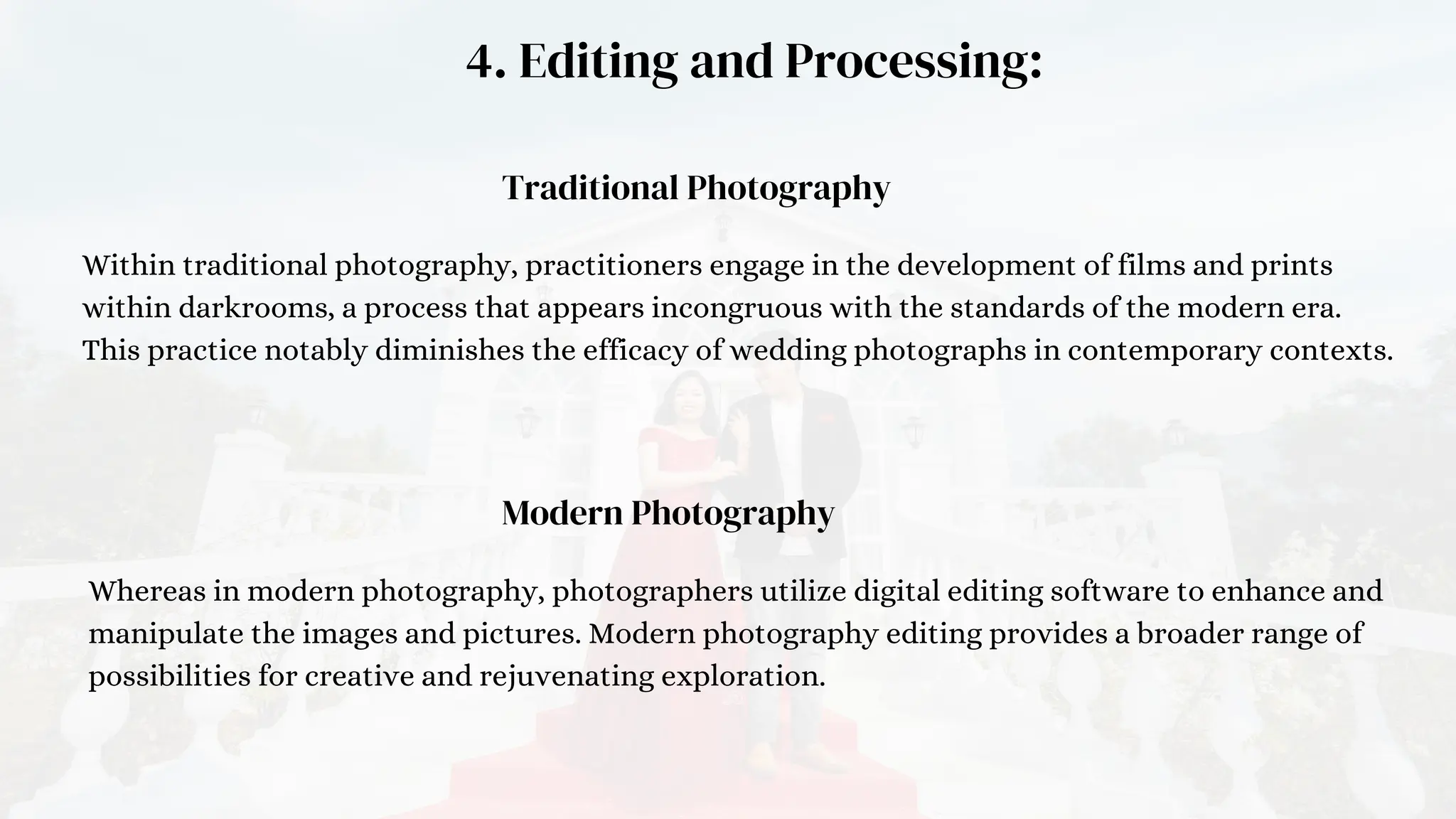 Traditional vs Modern Wedding Photography | PDF