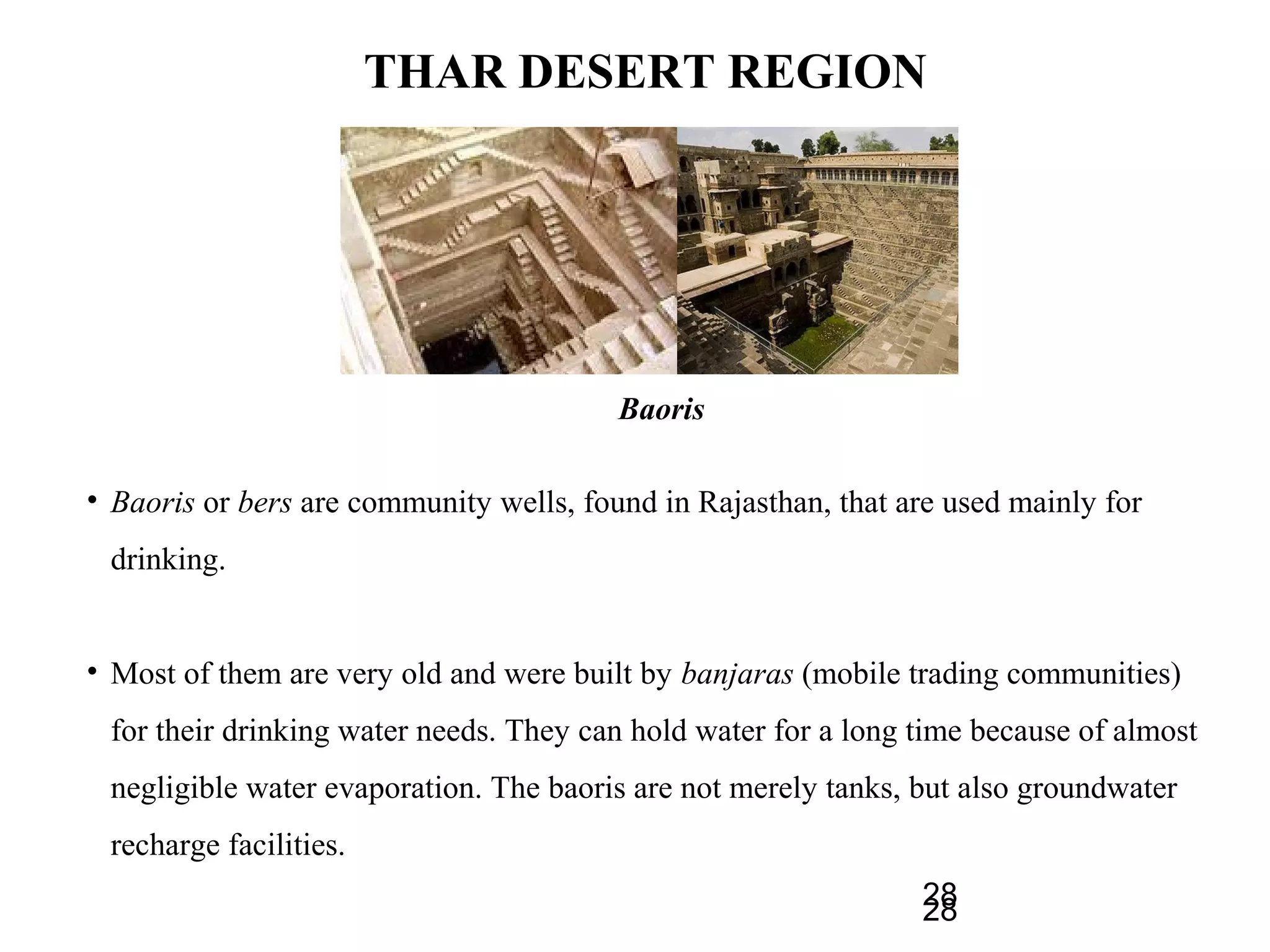 Traditional water harvesting methods – their role and scope in ...