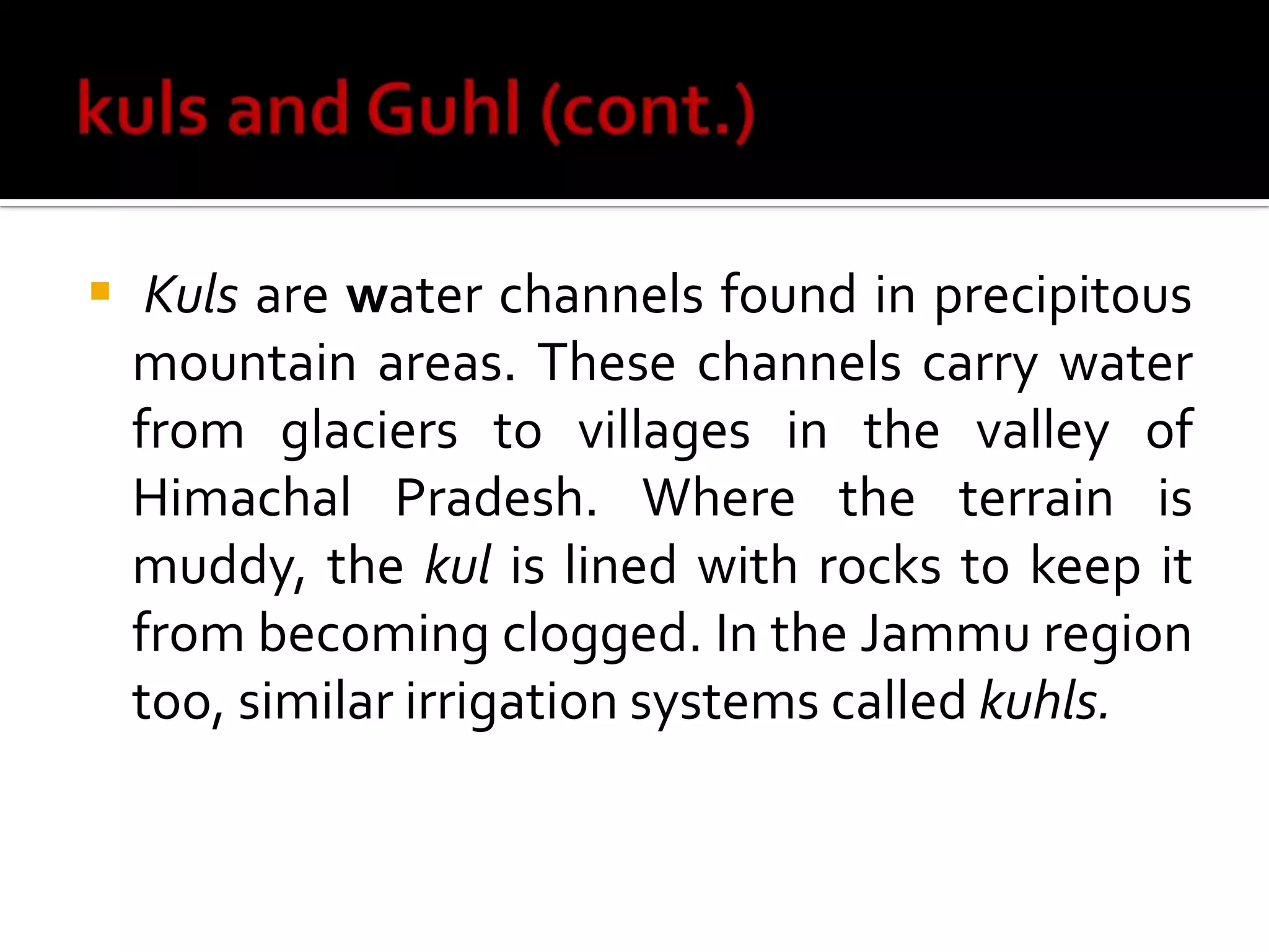 Traditional water harvesting systems of india | PPTX