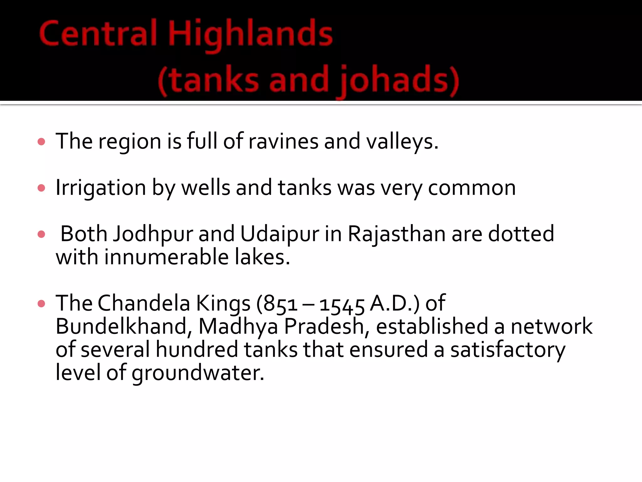 Traditional water harvesting systems of india | PPTX