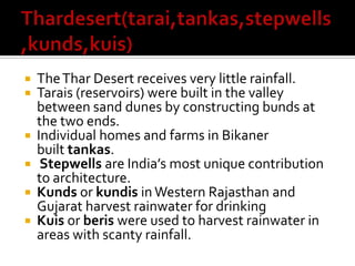 Traditional water harvesting systems of india | PPTX