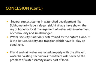 Traditional water harvesting systems of india | PPTX