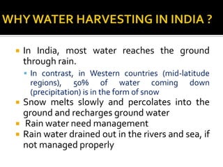 Traditional water harvesting systems of india | PPTX