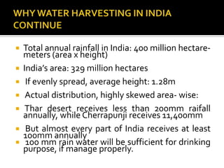 Traditional water harvesting systems of india | PPTX