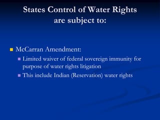 Traditional Water Rights & Reservations of Water - A River Management ...