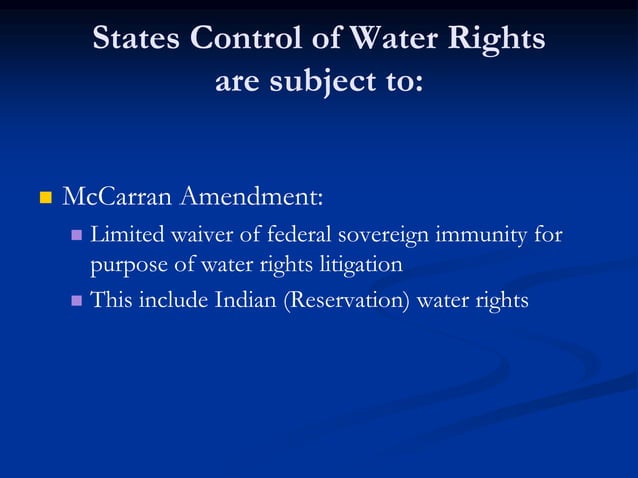 Traditional Water Rights & Reservations of Water - A River Management ...