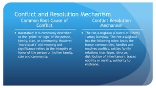 Traditional ways of Conflict Resolution and Transformation | PPTX