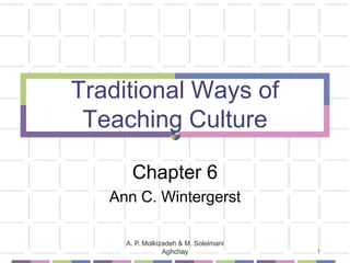Traditional ways of teaching culture | PPT