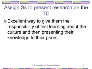 Traditional ways of teaching culture | PPT