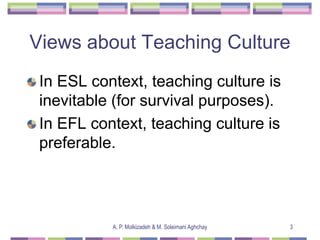 Traditional ways of teaching culture | PPTX