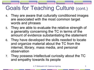 Traditional ways of teaching culture | PPTX