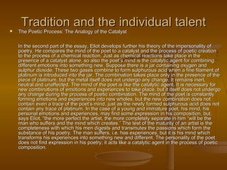 Tradition and the individual talent neo | PPT