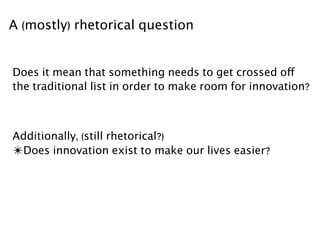 Tradition vs. Innovation | ZIP