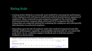 Tradition method of performance appraisal | PPTX