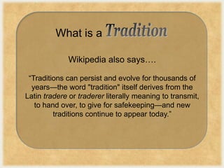 Traditions | PPTX