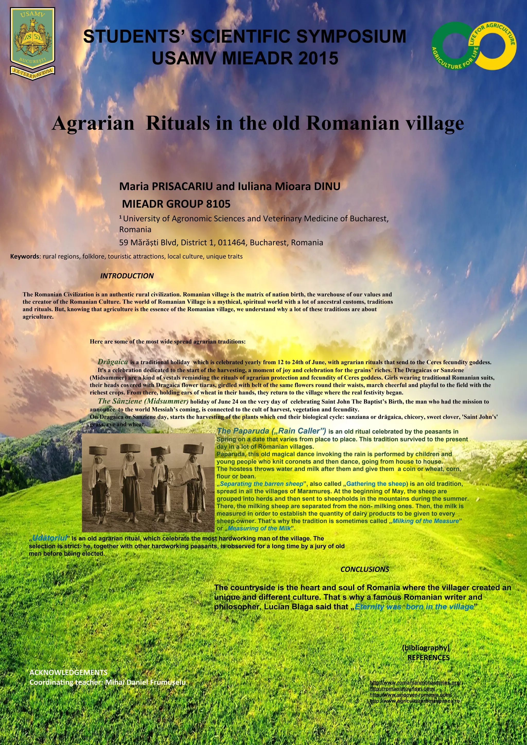 Agrarian Rituals in the old Romanian village | PPT