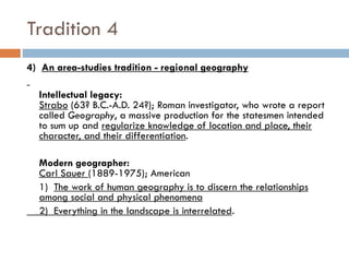 TraditionsofGeography.pdf only for geopgrapic | PPT
