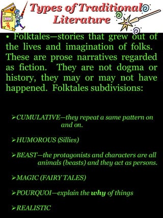 Traditional Literature | PPT